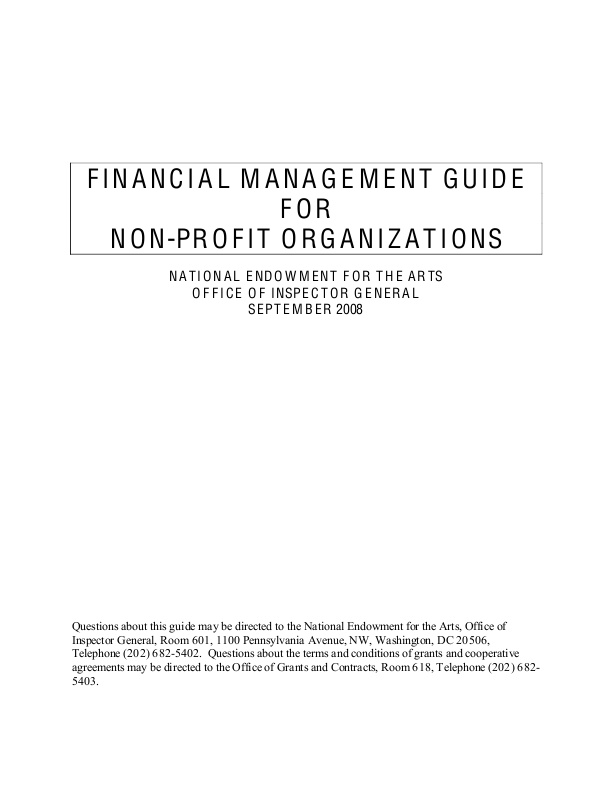 Financial Management Guide For Non Profit Organizations Icma Financial Management Guide For Non Profit Organizations Icma